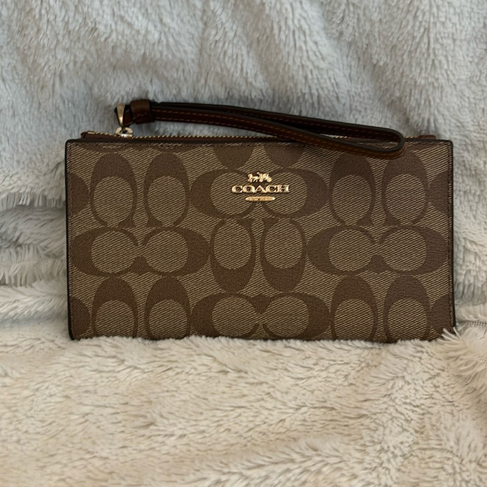 Coach Signature Slim Leather Wallet - Gem